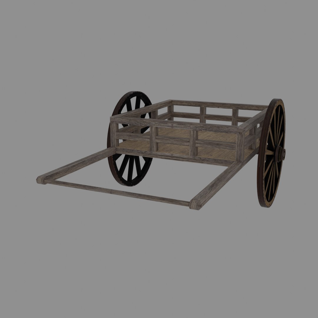3D Mormon Handcart - TurboSquid 2099208