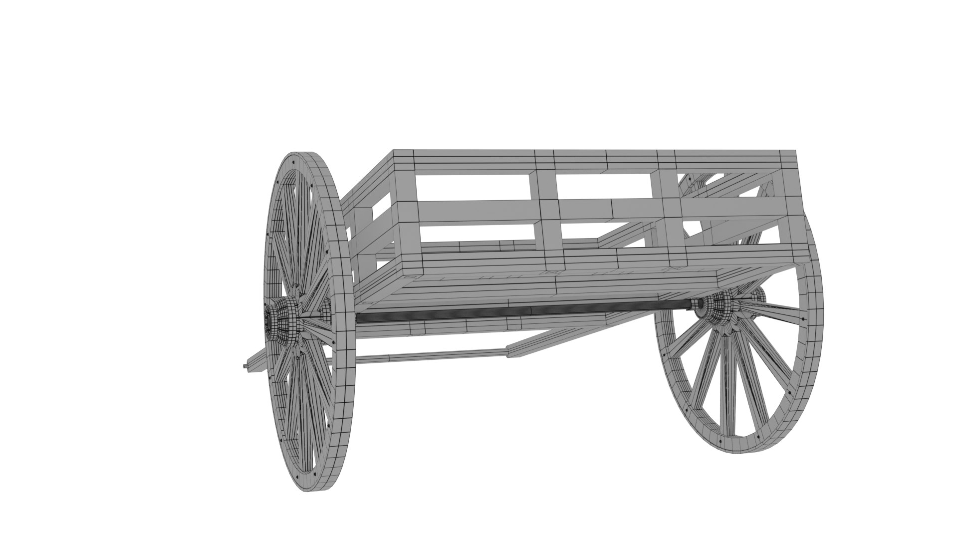 3D Mormon Handcart - TurboSquid 2099208