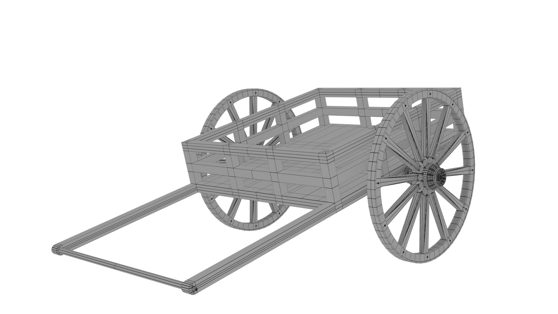 3D Mormon Handcart - TurboSquid 2099208