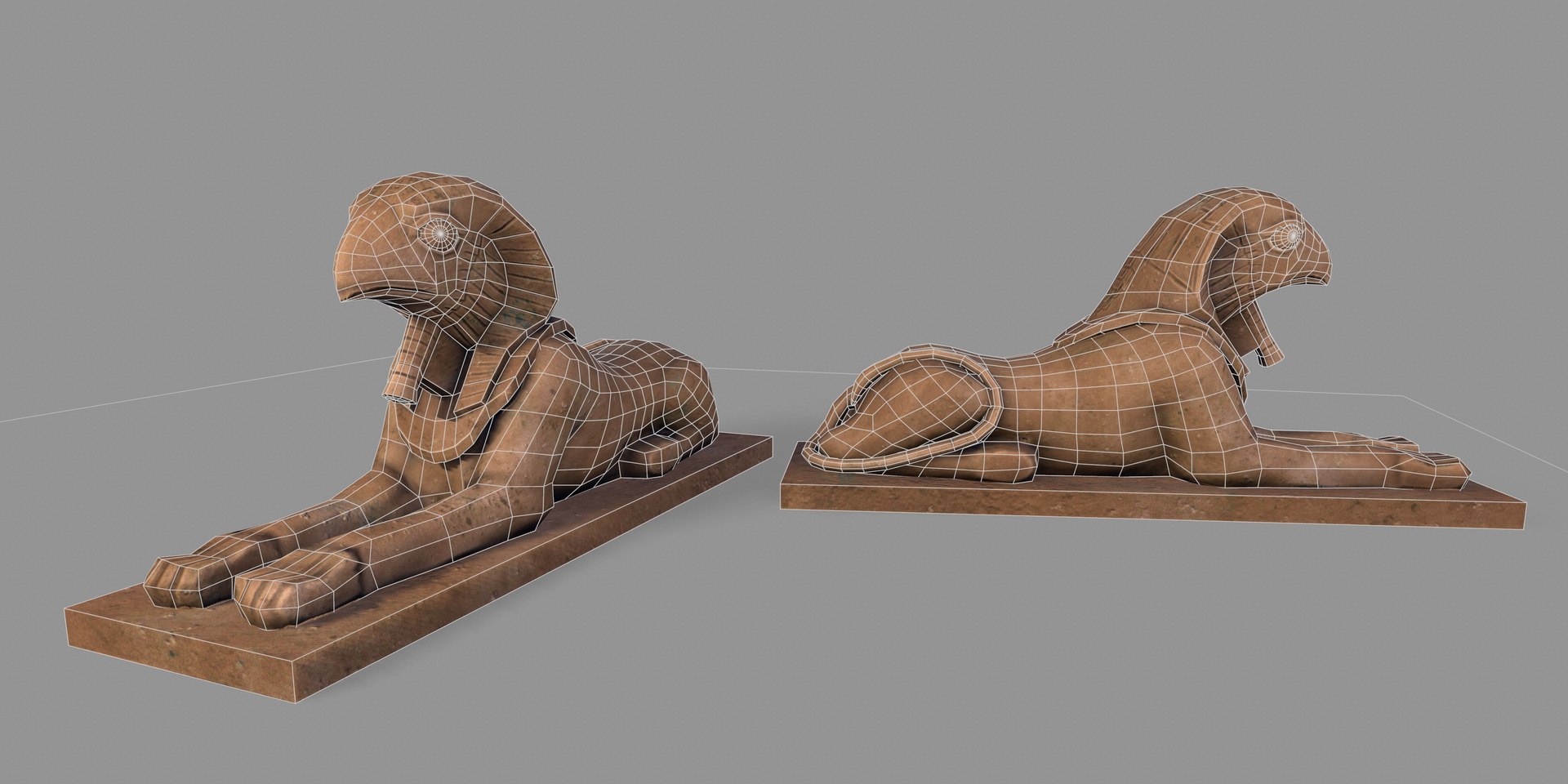 Statue Horus Sphinx Model - TurboSquid 1415170