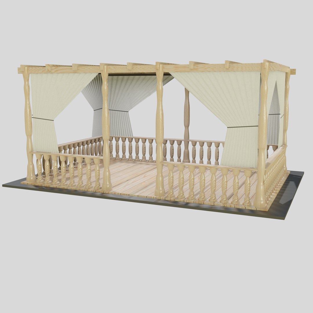 3D Pergola Model - TurboSquid 1854666
