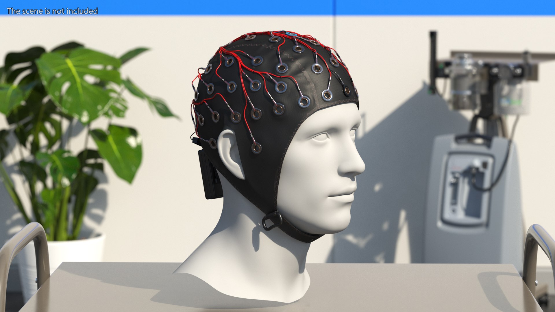 3D EEG Head Cap With Electrodes Black - TurboSquid 2140588