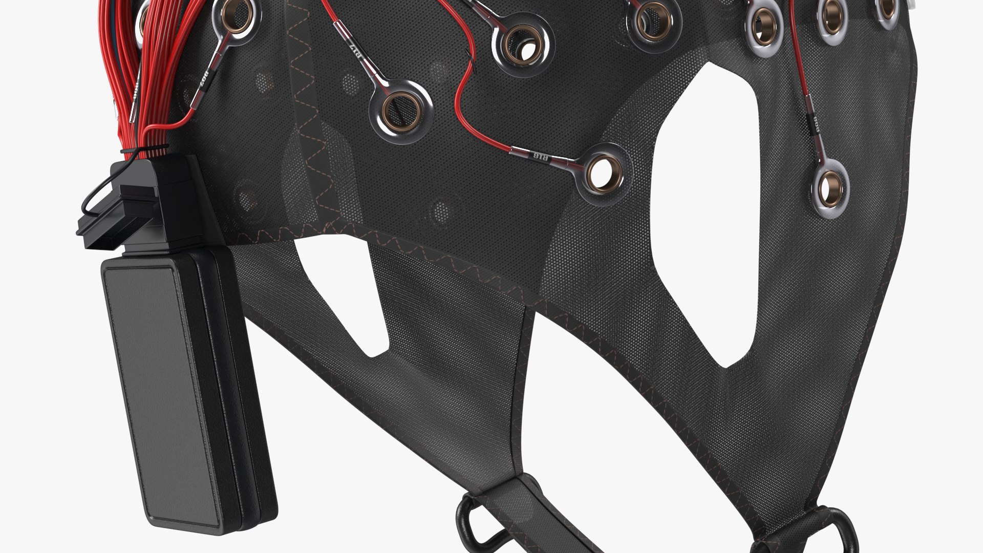 3D EEG Head Cap With Electrodes Black - TurboSquid 2140588