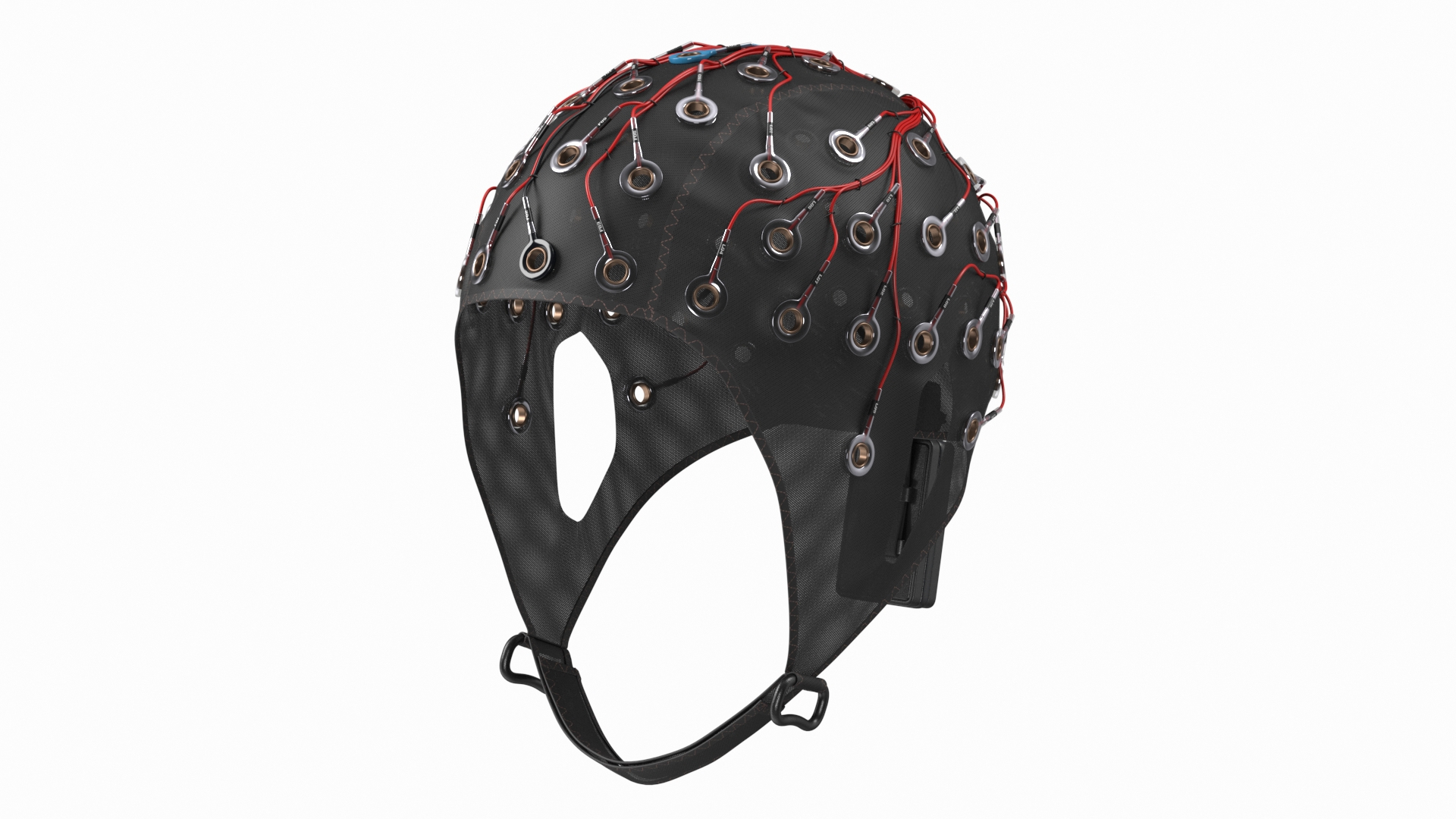 3D EEG Head Cap With Electrodes Black - TurboSquid 2140588