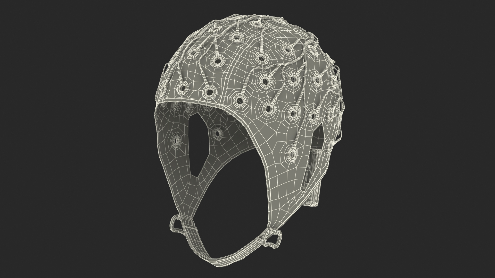 3D EEG Head Cap With Electrodes Black - TurboSquid 2140588