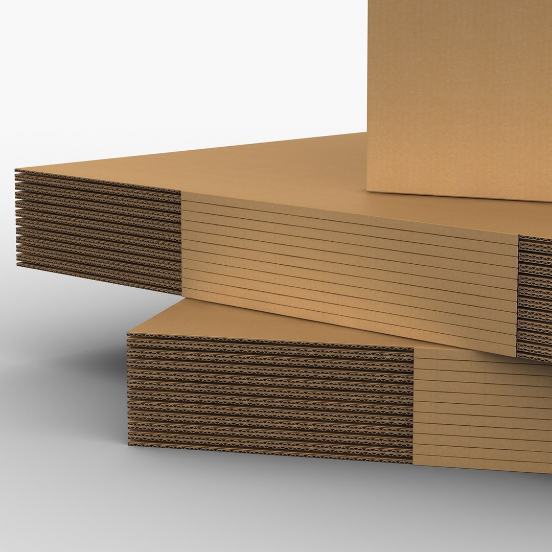 3dsmax Open Cardboard Box Set