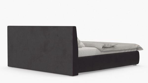 modelo 3d Cama doble tapizada moderna - TurboSquid 2237140