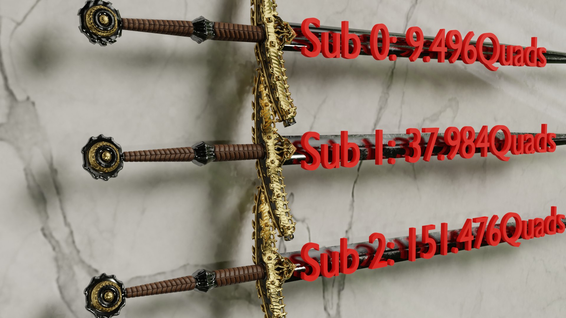 3D Highly Detailed Sword Model - TurboSquid 1735997