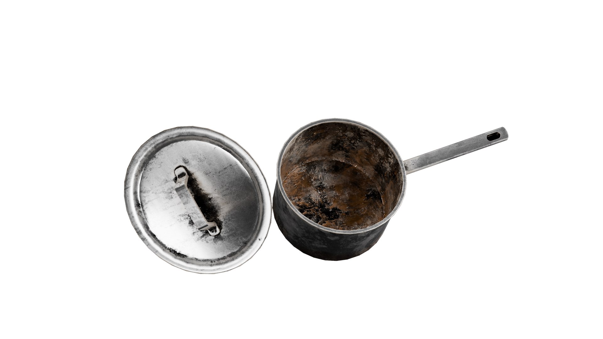 3D Model Sauce Pan Dirty And Clean - Gameready - TurboSquid 2285560