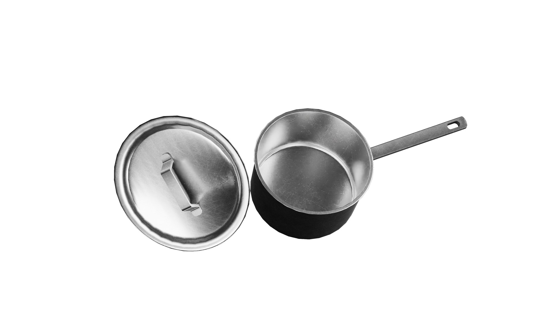 3D Model Sauce Pan Dirty And Clean - Gameready - TurboSquid 2285560