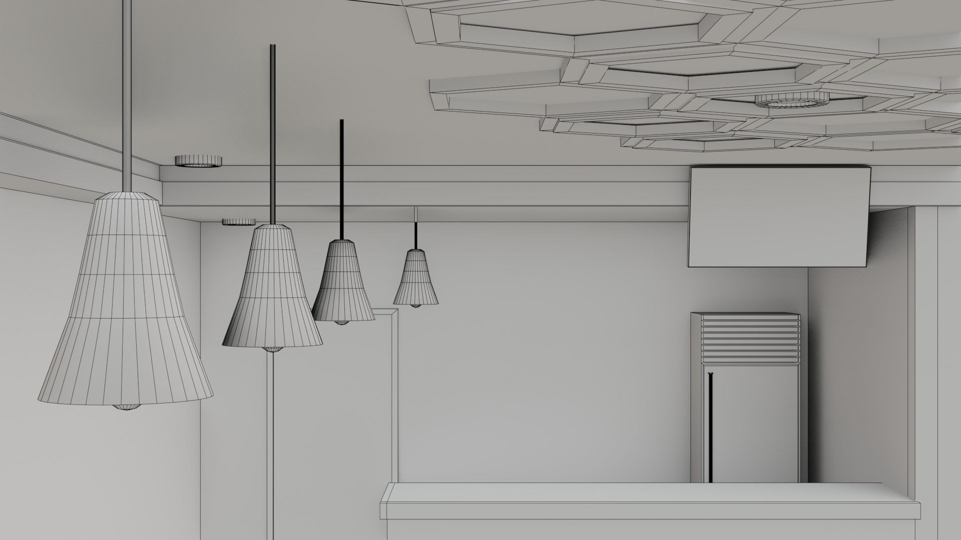 Restaurant Interior - Low poly - Game Ready - PBR 3D model - TurboSquid ...