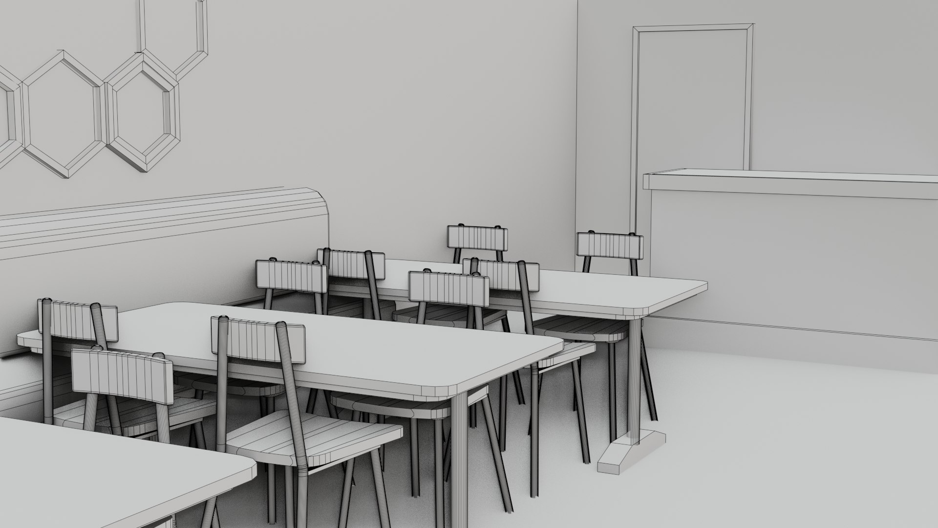 Restaurant Interior - Low poly - Game Ready - PBR 3D model - TurboSquid ...