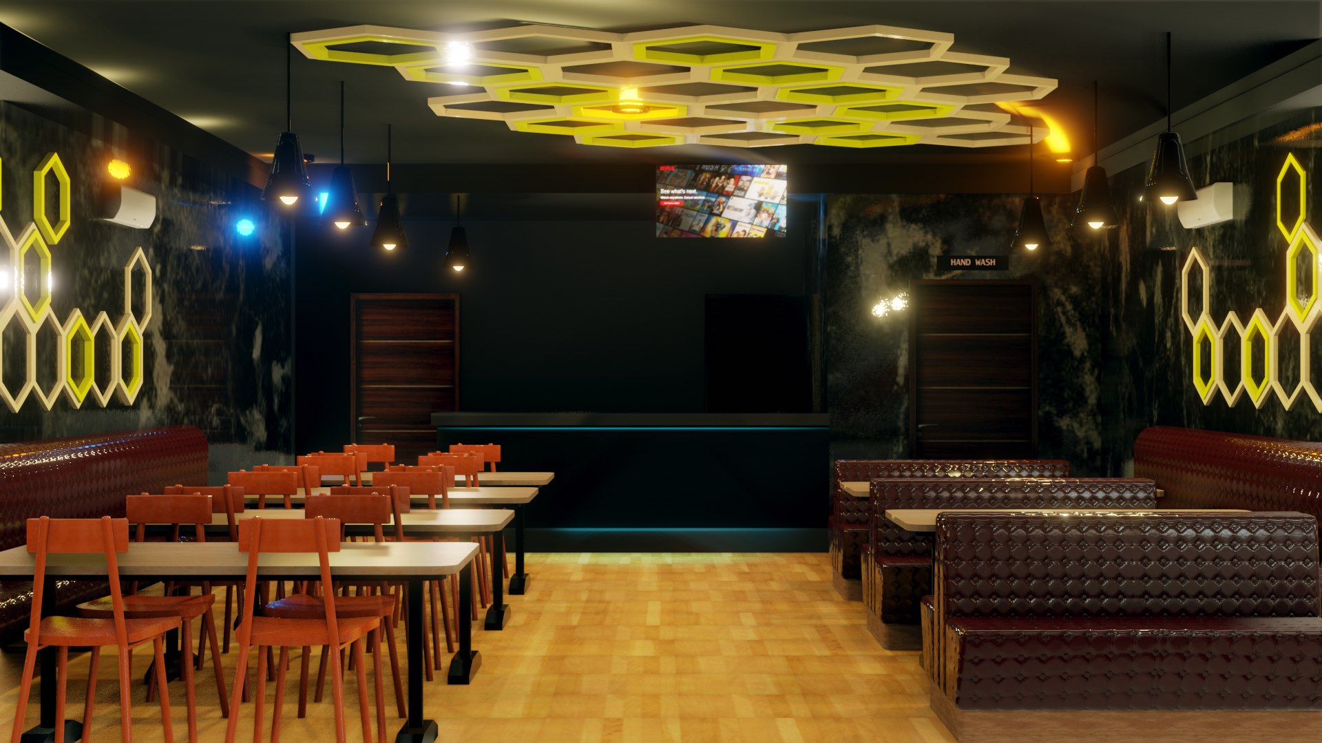 Restaurant Interior - Low Poly - Game Ready - PBR 3D Model - TurboSquid ...