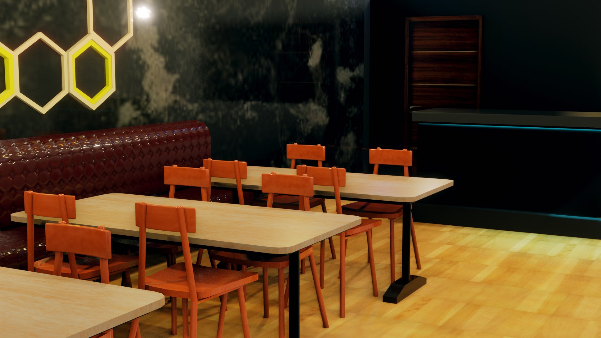 Restaurant Interior - Low Poly - Game Ready - PBR 3D Model - TurboSquid ...