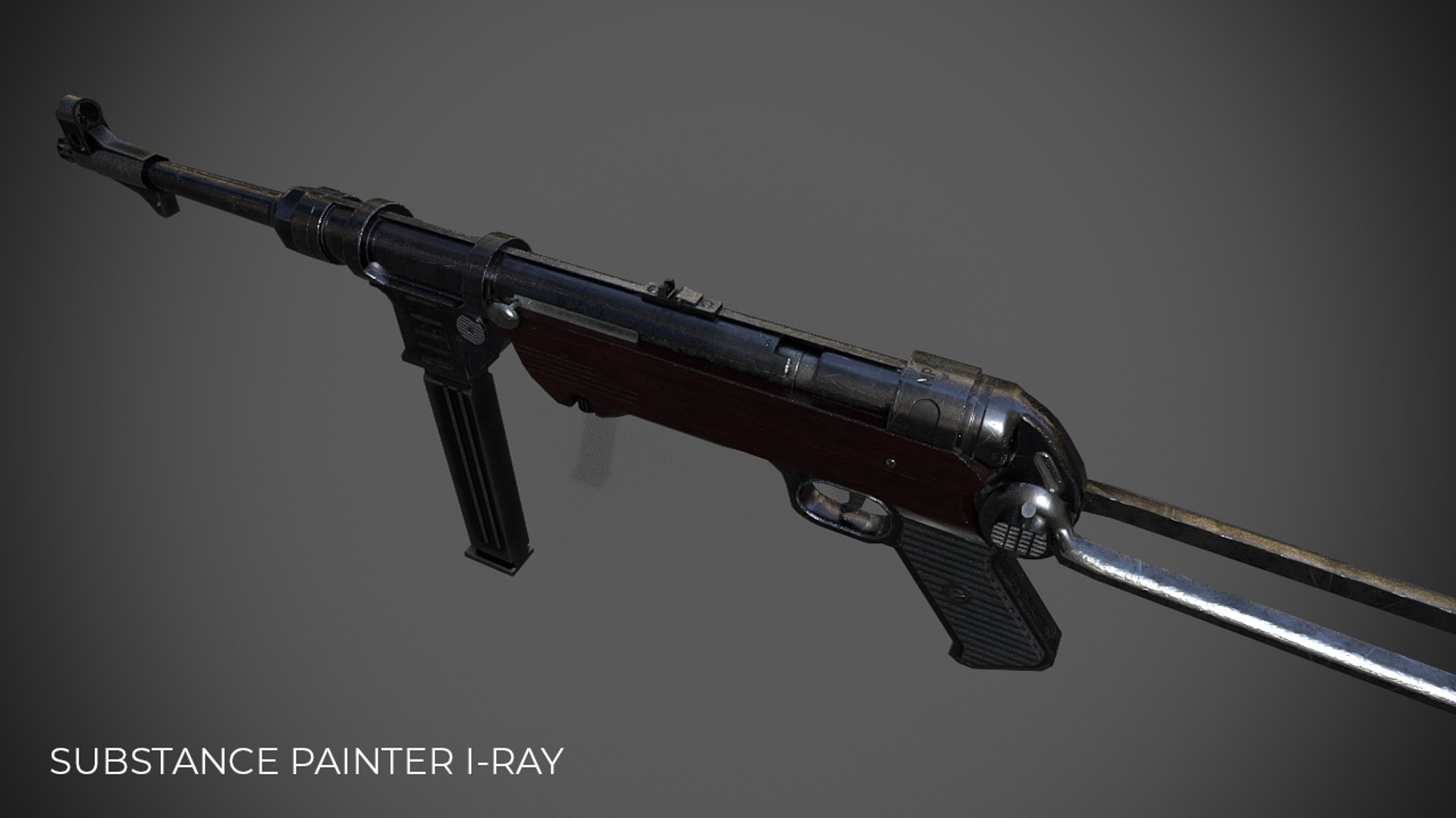 3D Mp-40 40 Submachine Gun Model - TurboSquid 1319614