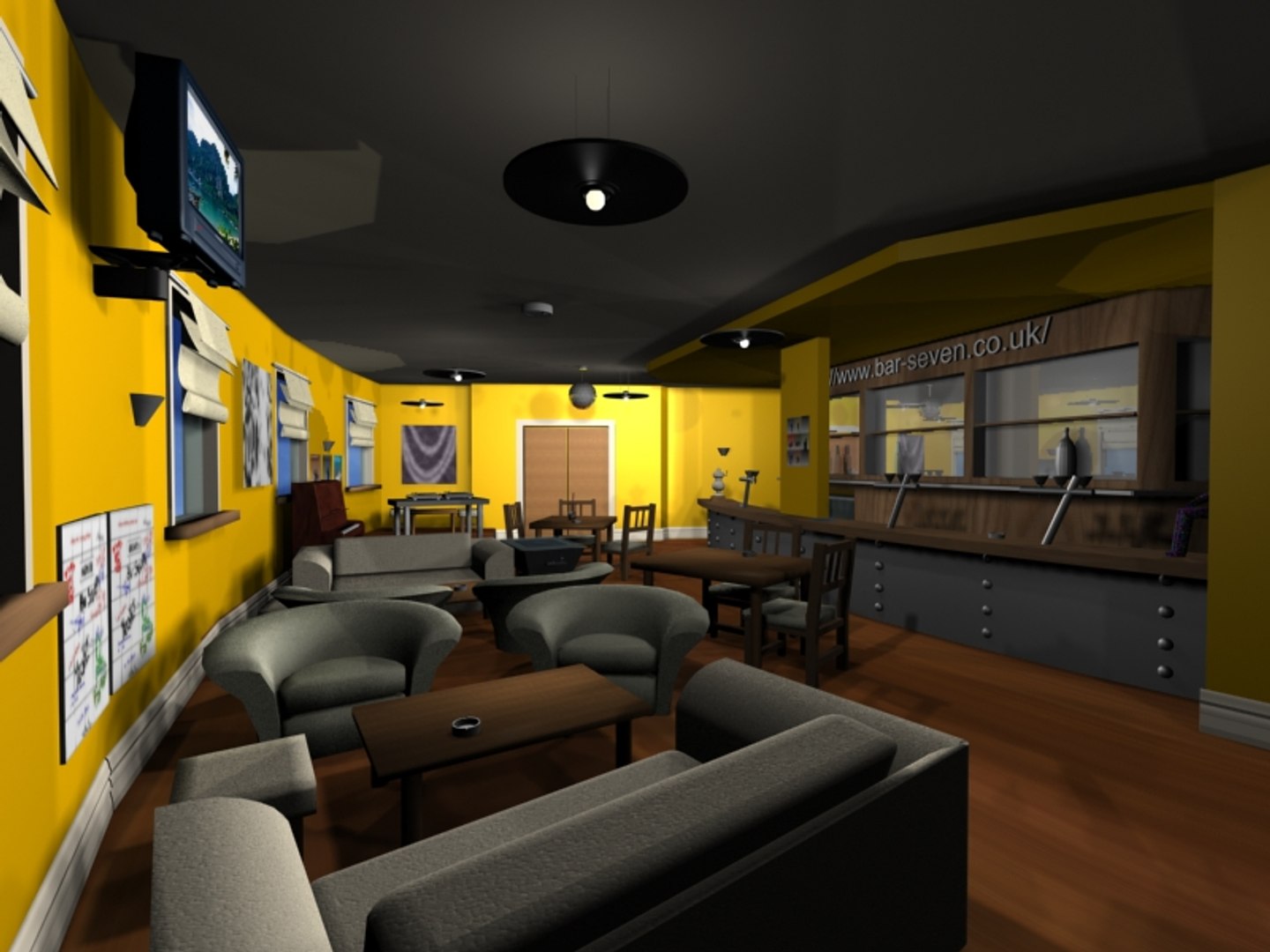 3d Bar Beer Decks Model