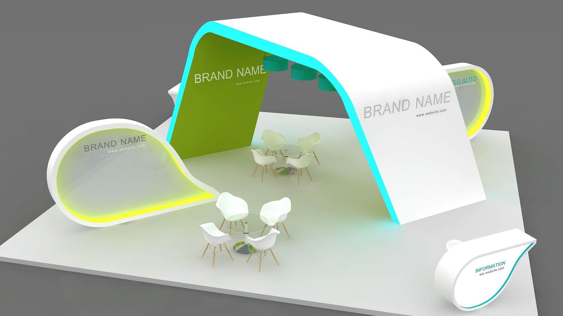 3D 3D Model Exhibition Booth - TurboSquid 2397152