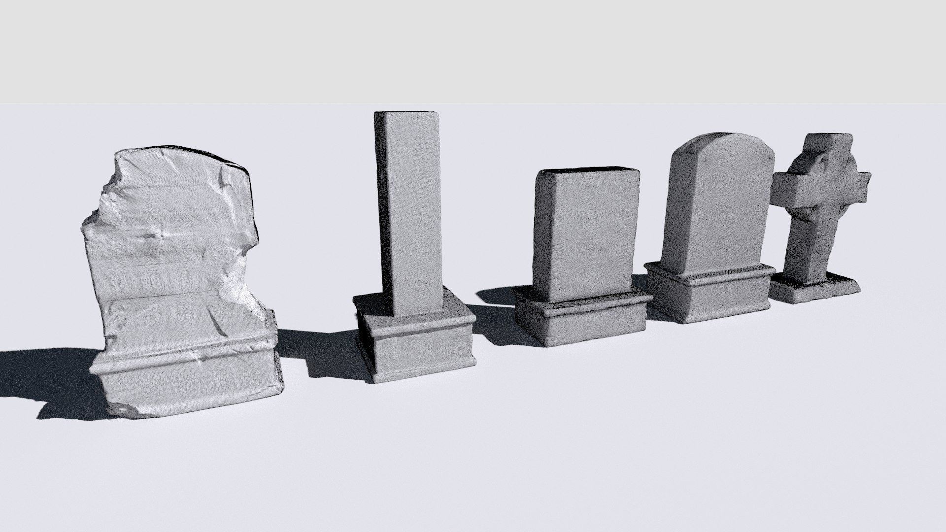 3D Model Ancient Stone Tombstones - TurboSquid 2467167