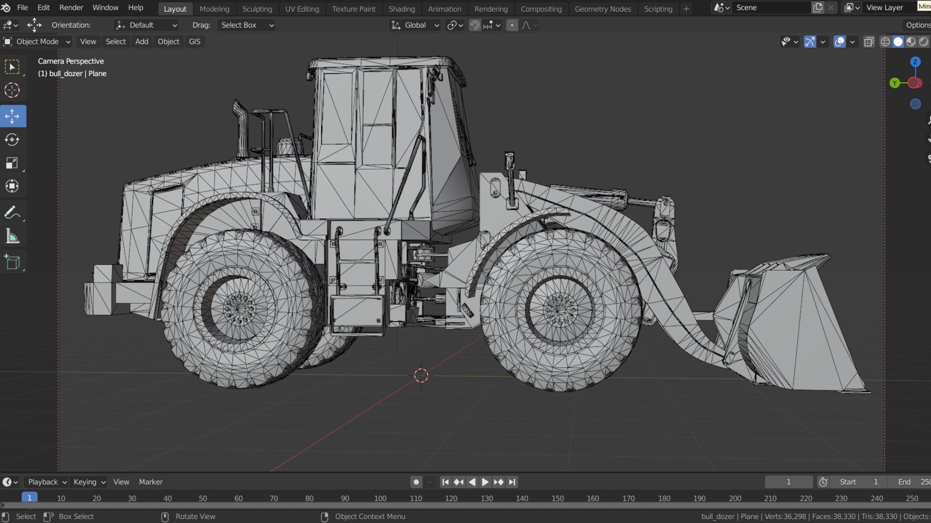 Realistic Bulldozer Loader Machine 3D Model - TurboSquid 2151053