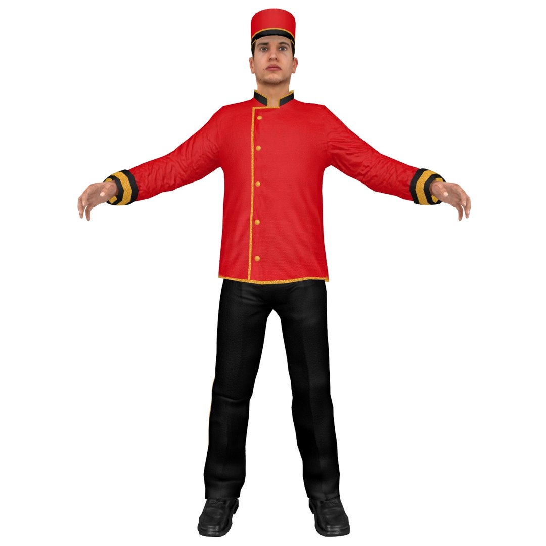 3D Waiter Person People - TurboSquid 1403269