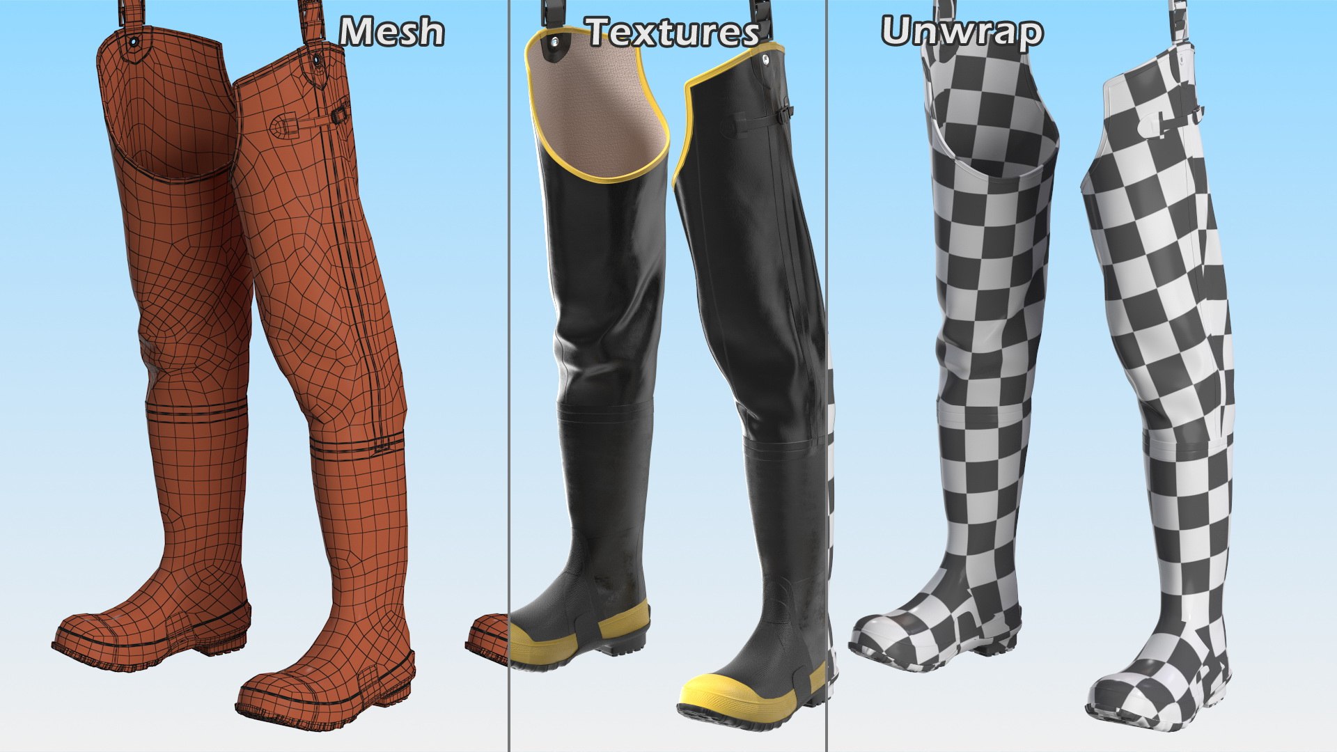 Worker Boots model - TurboSquid 1818457