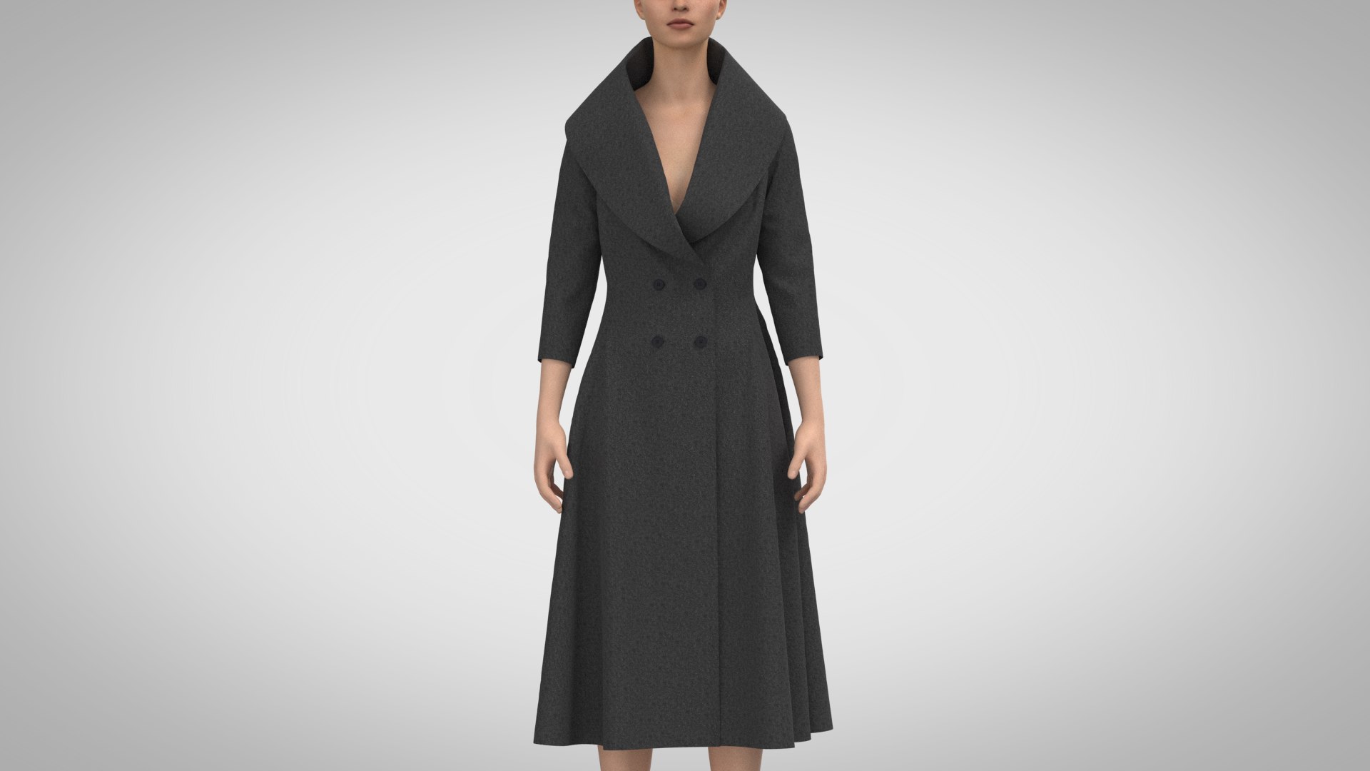 Coat Dress 3D model - TurboSquid 1850632