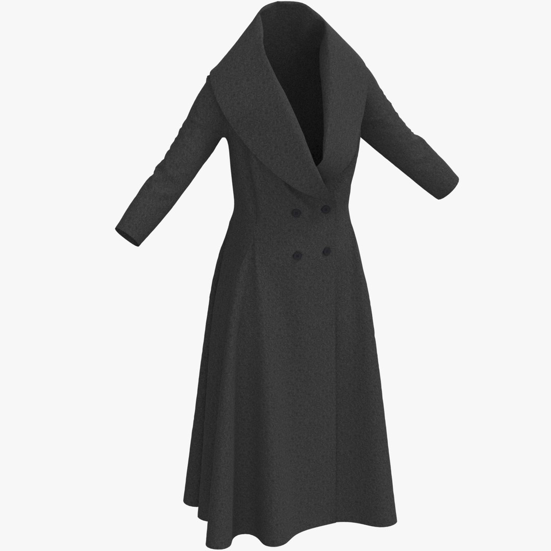 Coat Dress 3D model - TurboSquid 1850632