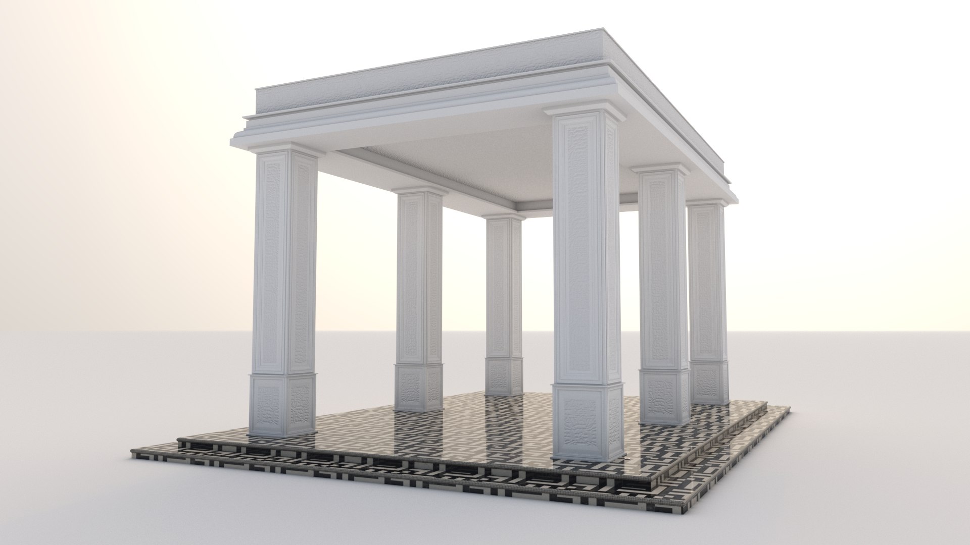Roman Pergola 3D Model - TurboSquid 1674916