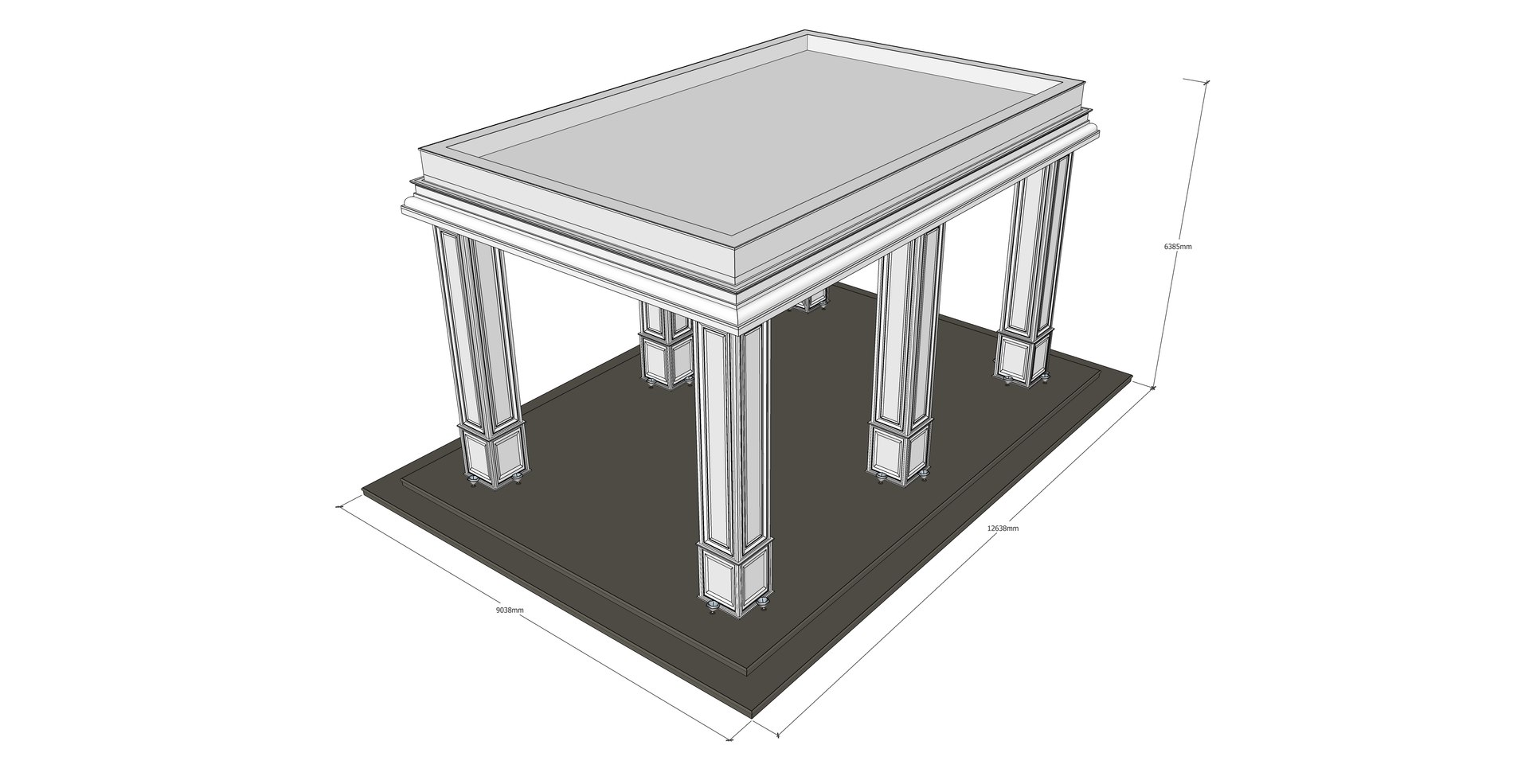 Roman Pergola 3D Model - TurboSquid 1674916