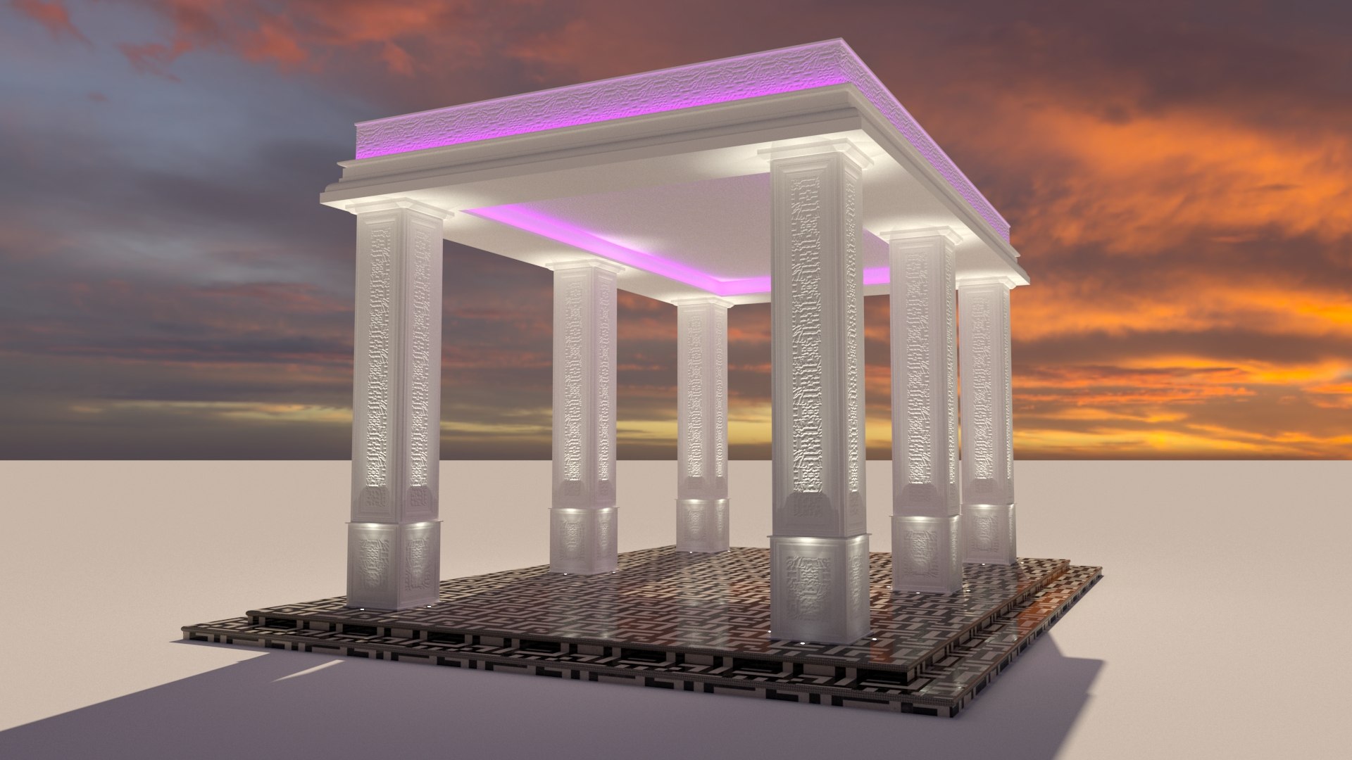 Roman Pergola 3D Model - TurboSquid 1674916