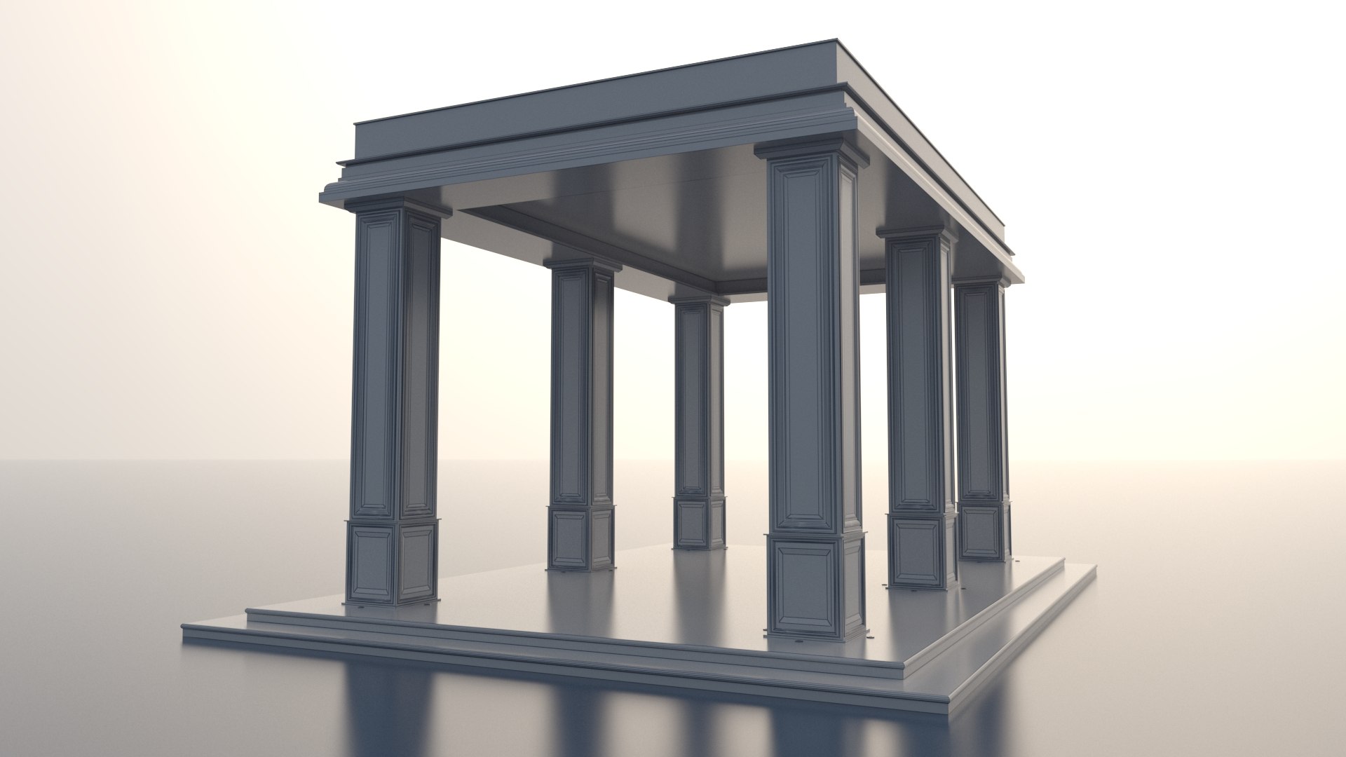 Roman Pergola 3D Model - TurboSquid 1674916
