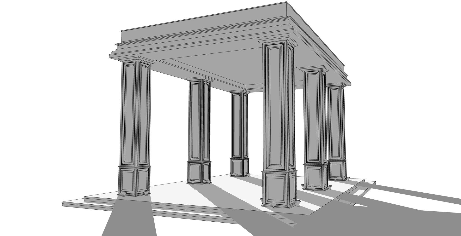 Roman Pergola 3D Model - TurboSquid 1674916