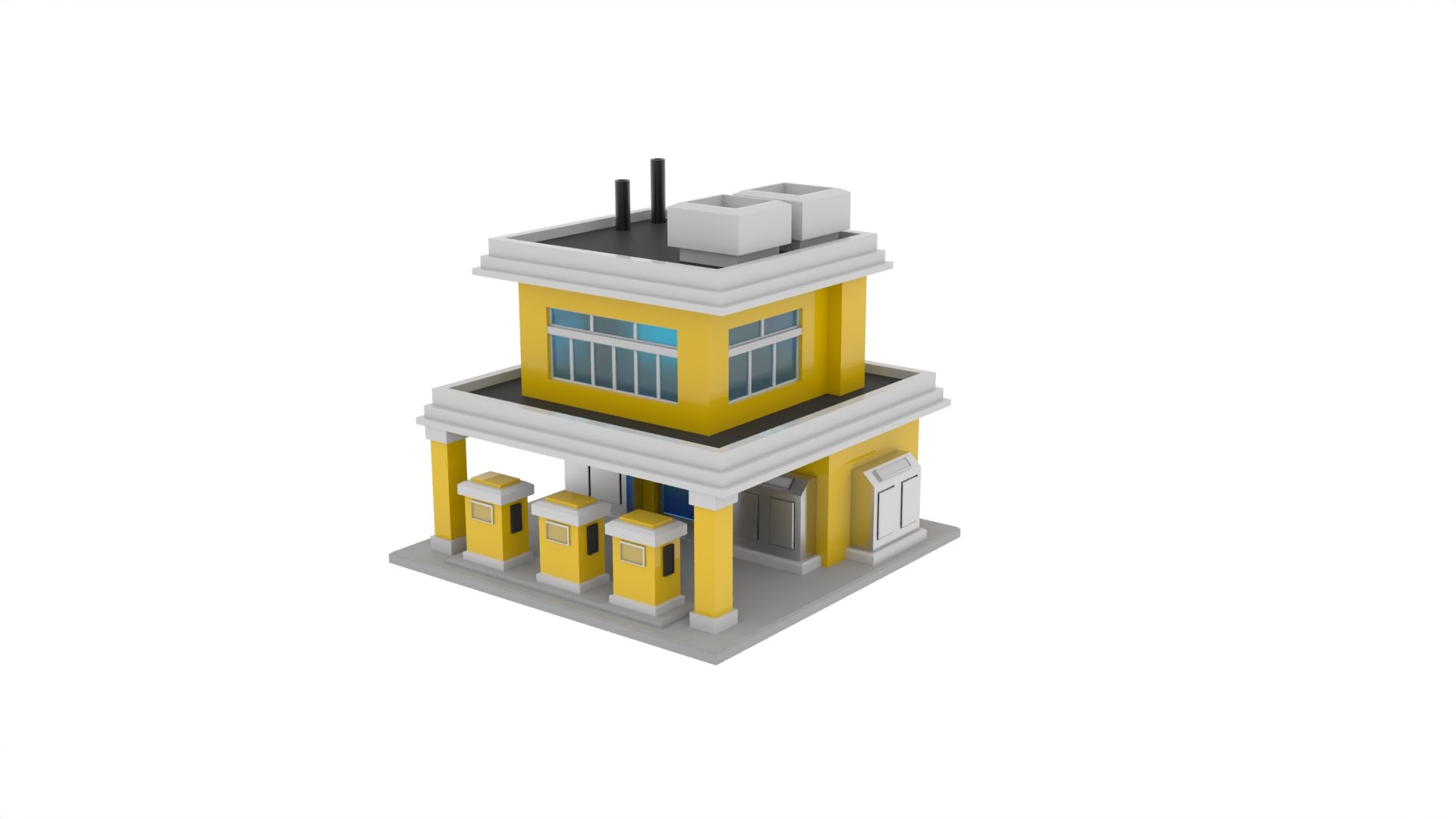 Toon Building 5 3D Model - TurboSquid 2292590