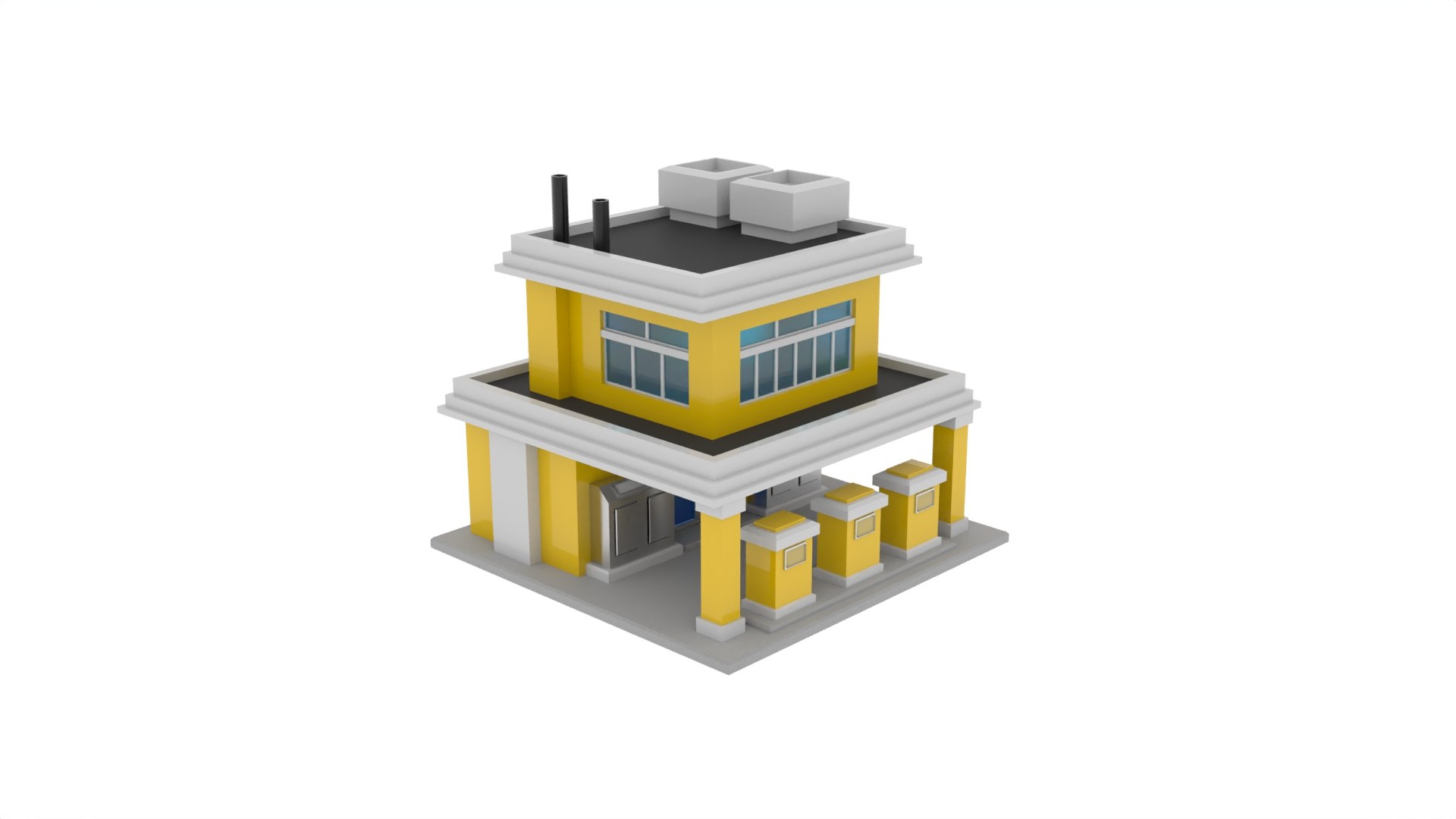 Toon Building 5 3D Model - TurboSquid 2292590