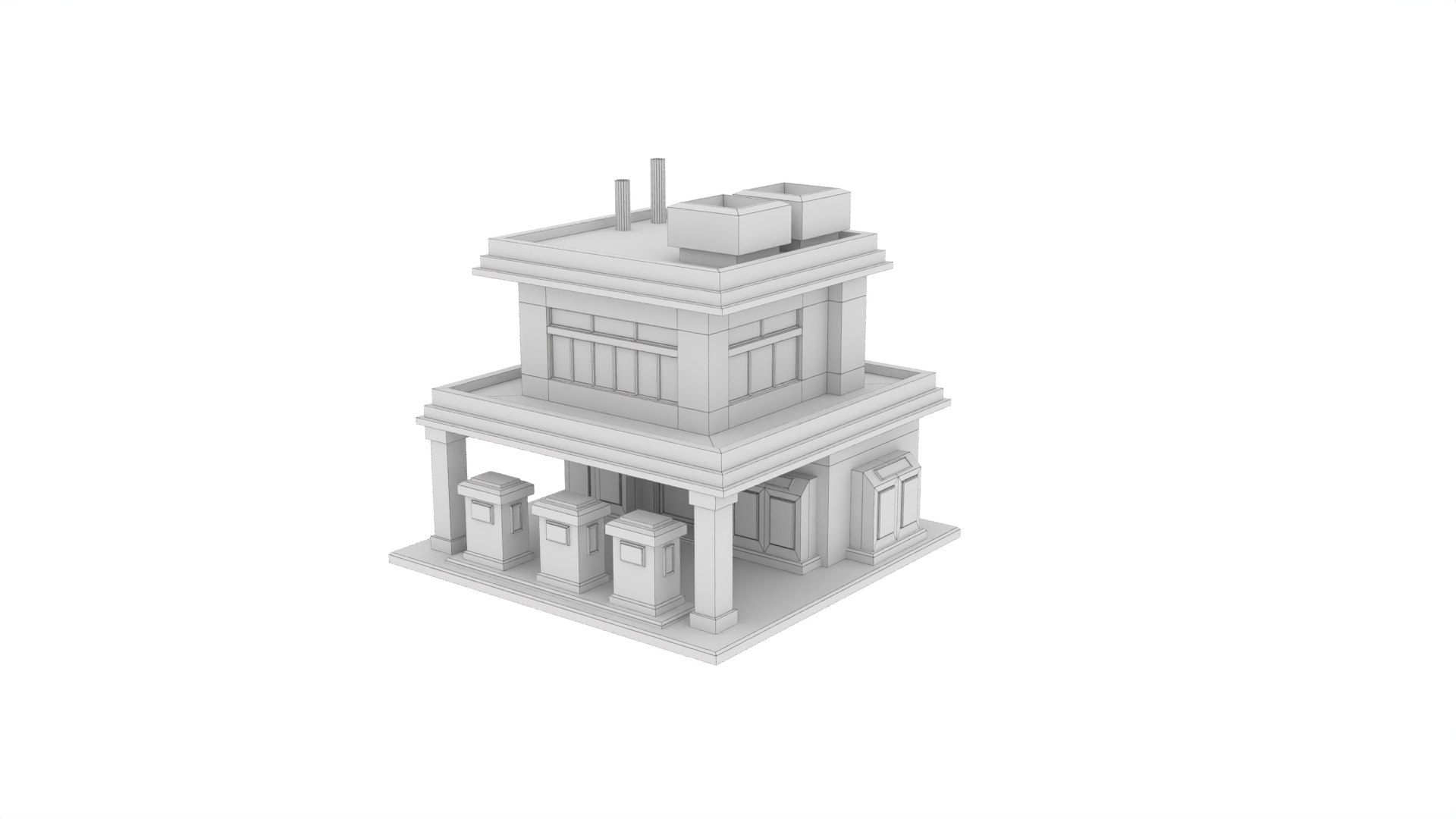 Toon Building 5 3D Model - TurboSquid 2292590