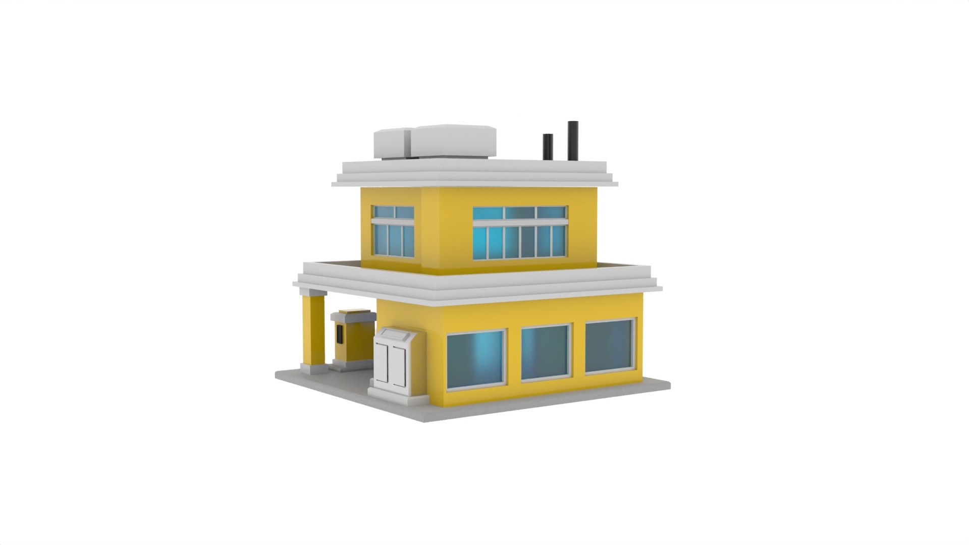 Toon Building 5 3D Model - TurboSquid 2292590