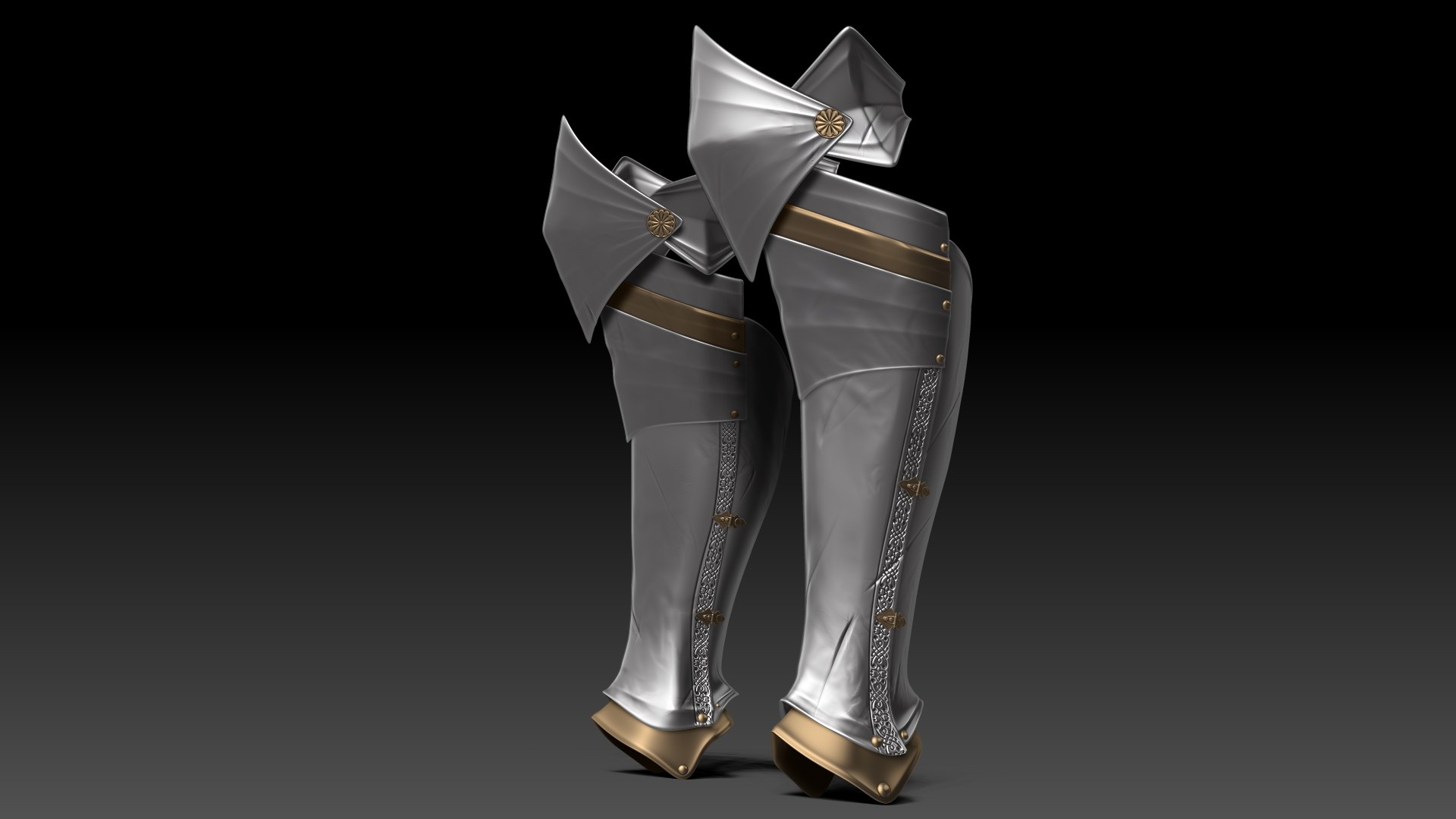 Female Knigt Knee Ankle Armor Sculpt Project 3D model - TurboSquid 2034066