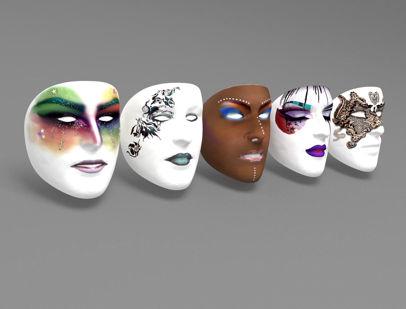 Face Masks 3D Model - TurboSquid 1596310