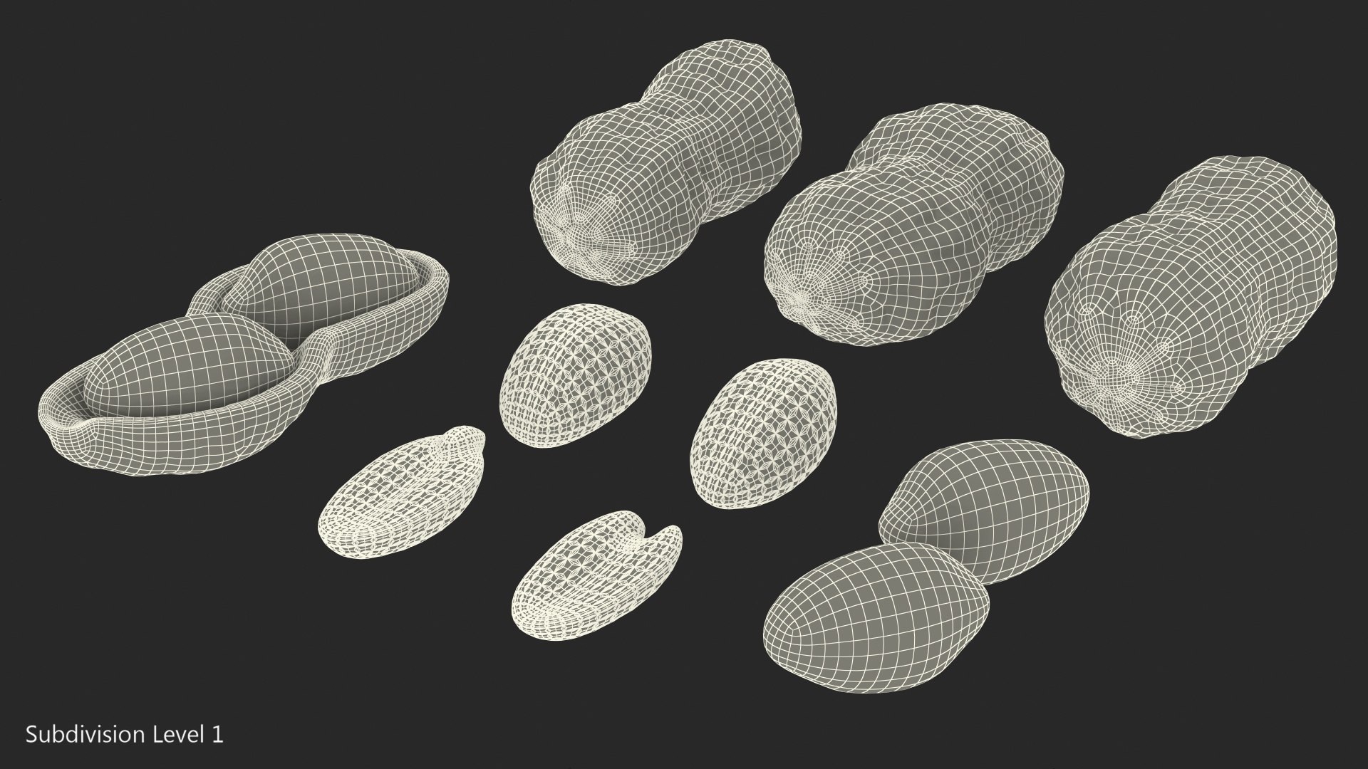 Peanuts Set Nut Model - TurboSquid 1458549