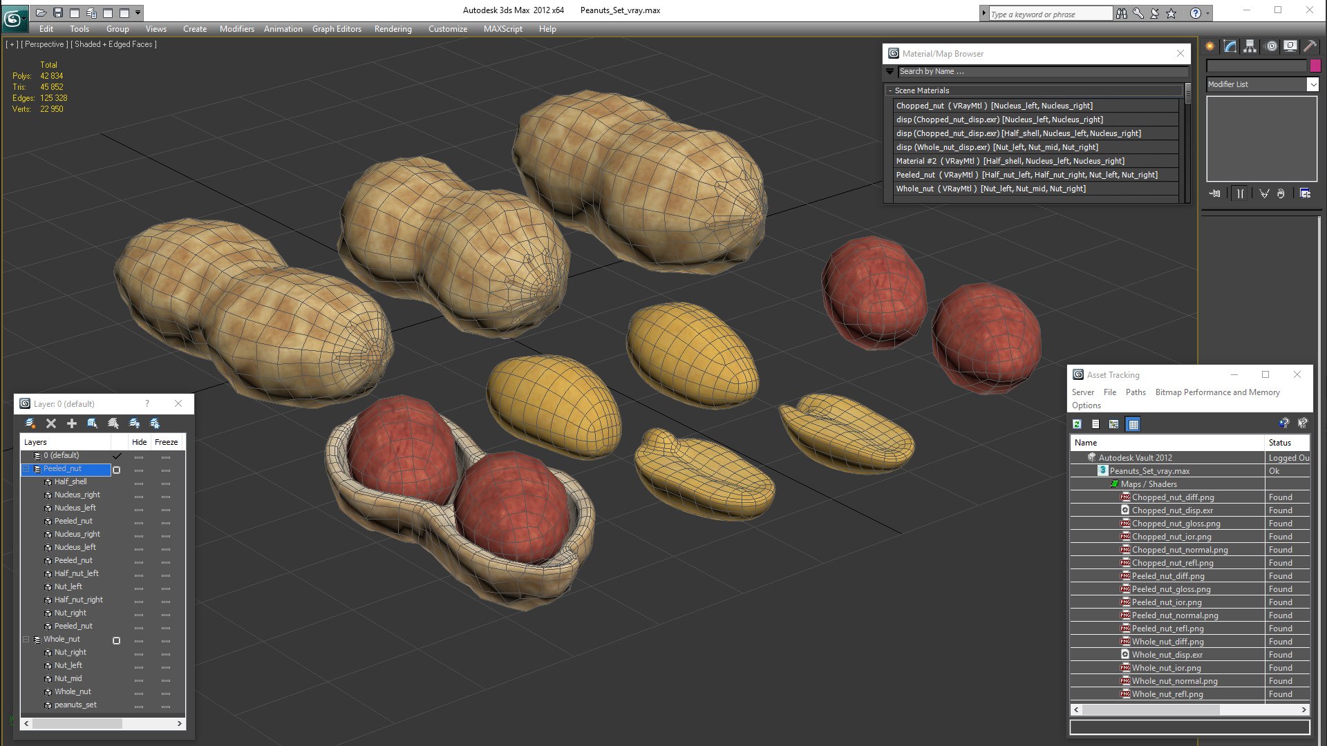 Peanuts Set Nut Model - TurboSquid 1458549