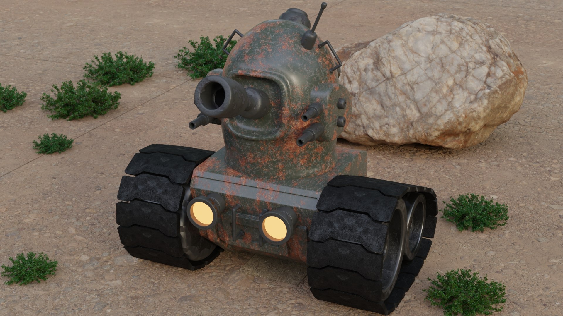 3D Model Stylized Tank Low Poly - TurboSquid 2127821