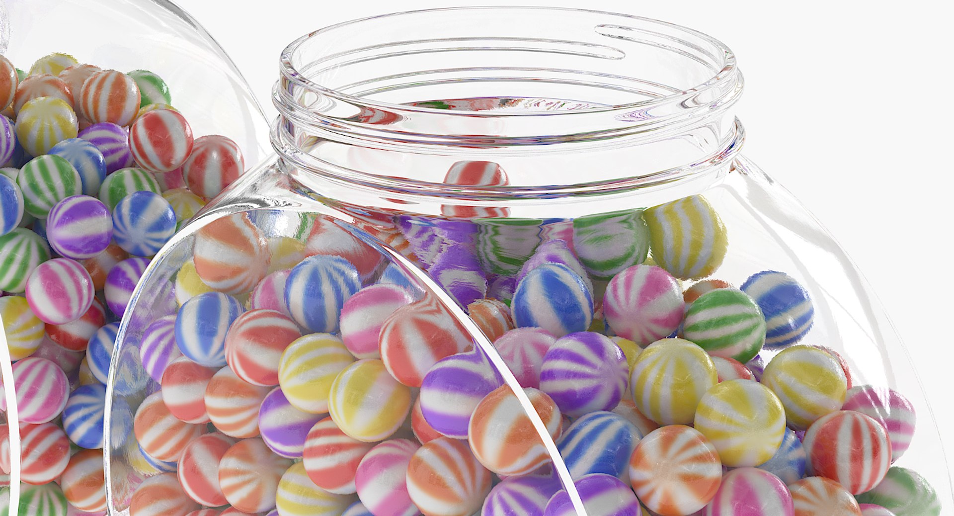 3d tilt jars gumballs model