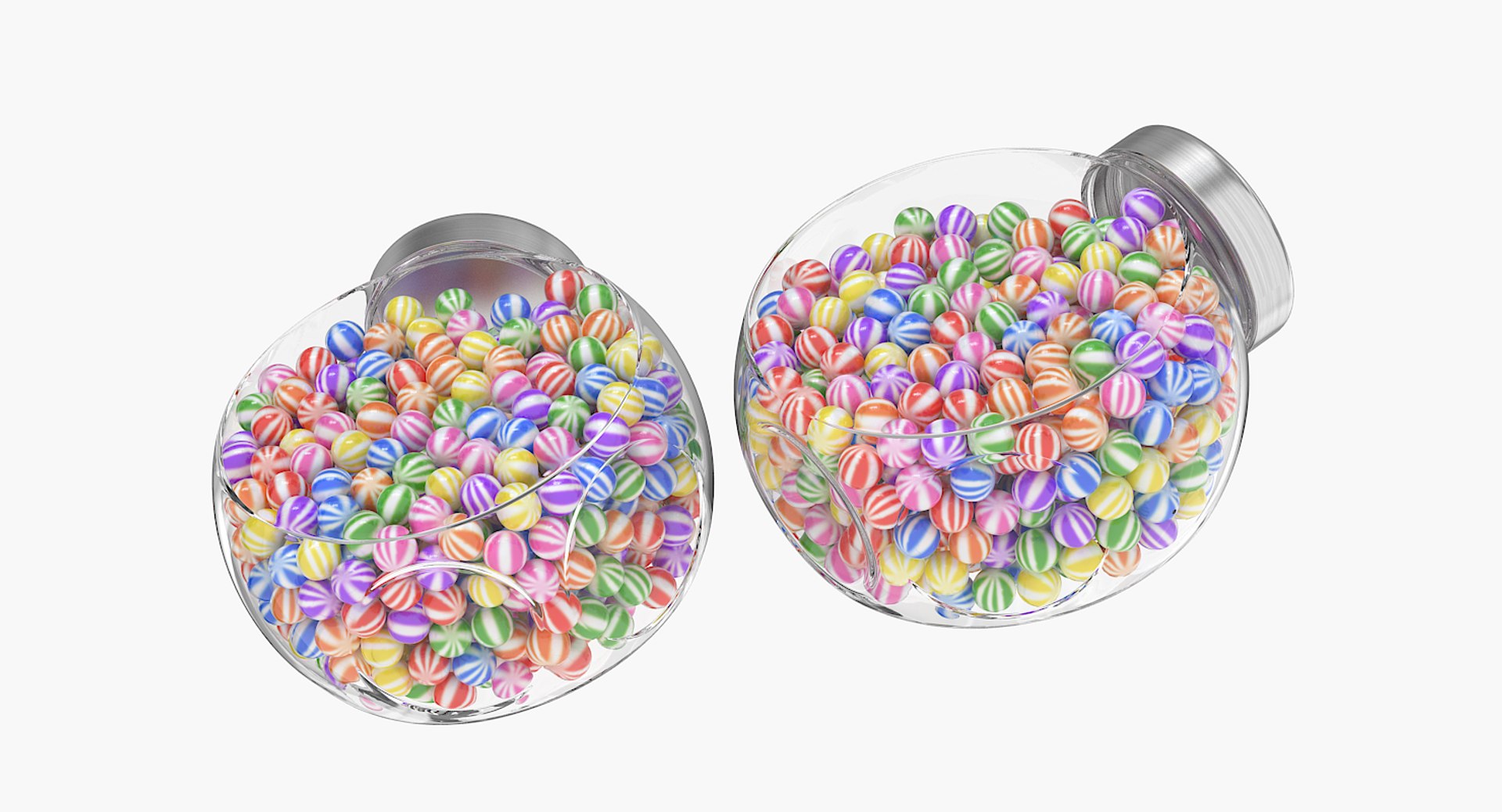 3d tilt jars gumballs model