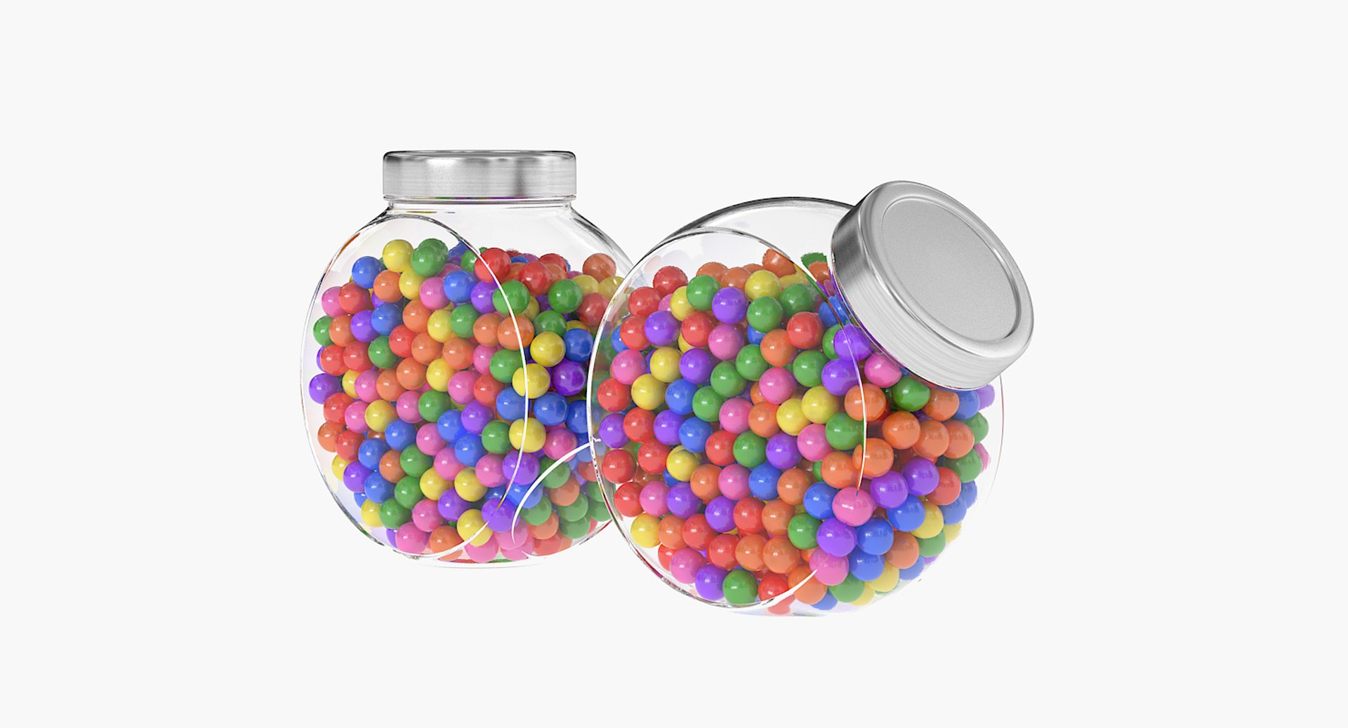 3d tilt jars gumballs model