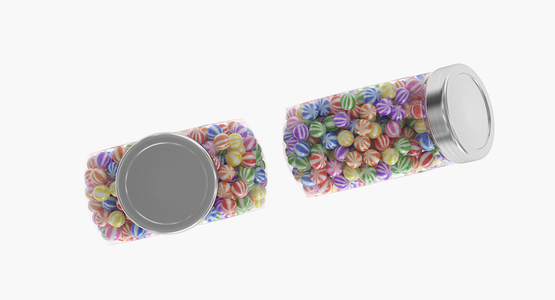 3d tilt jars gumballs model