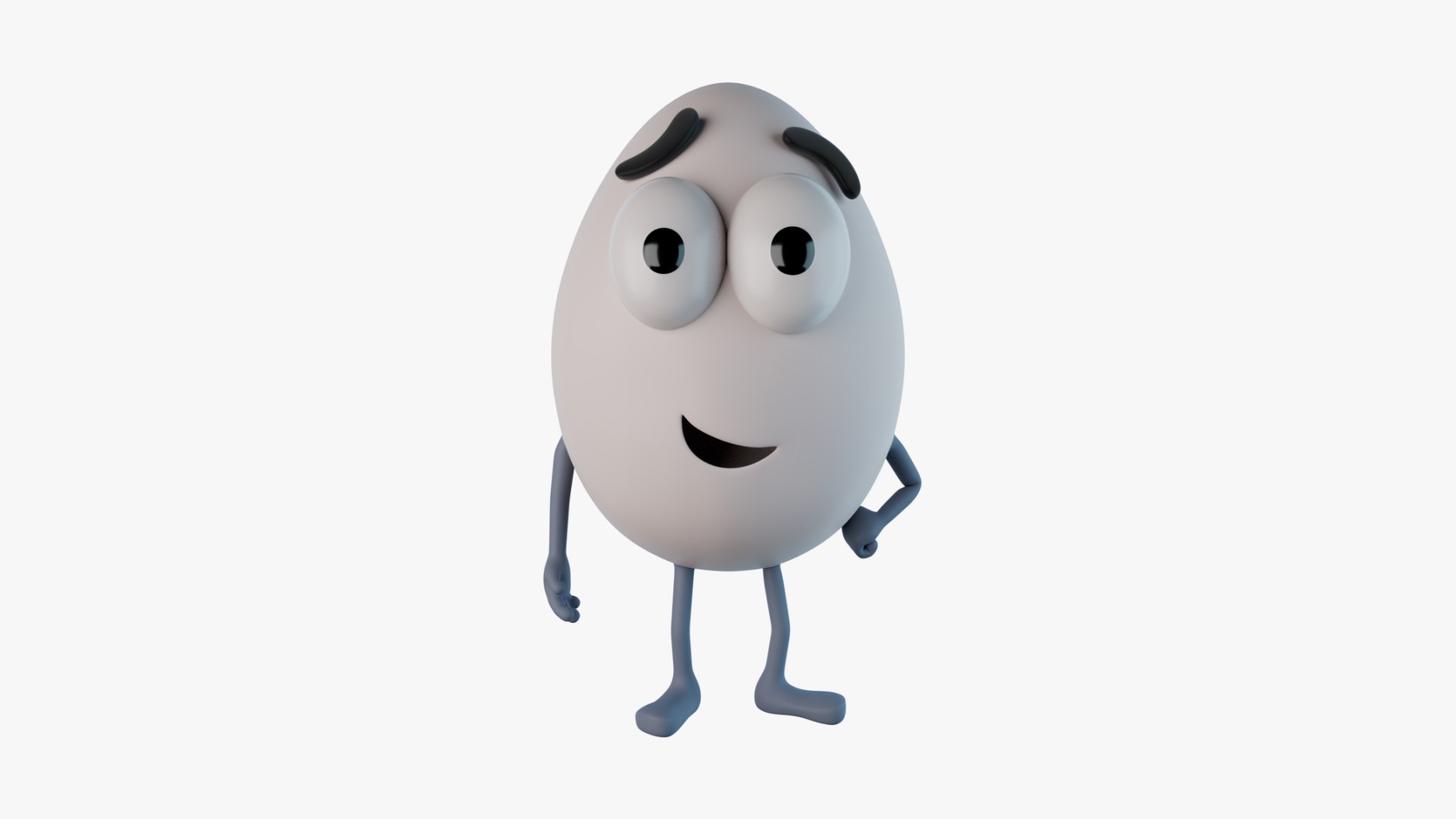 Eggu Rigged Cartoon Character Model - TurboSquid 2118725