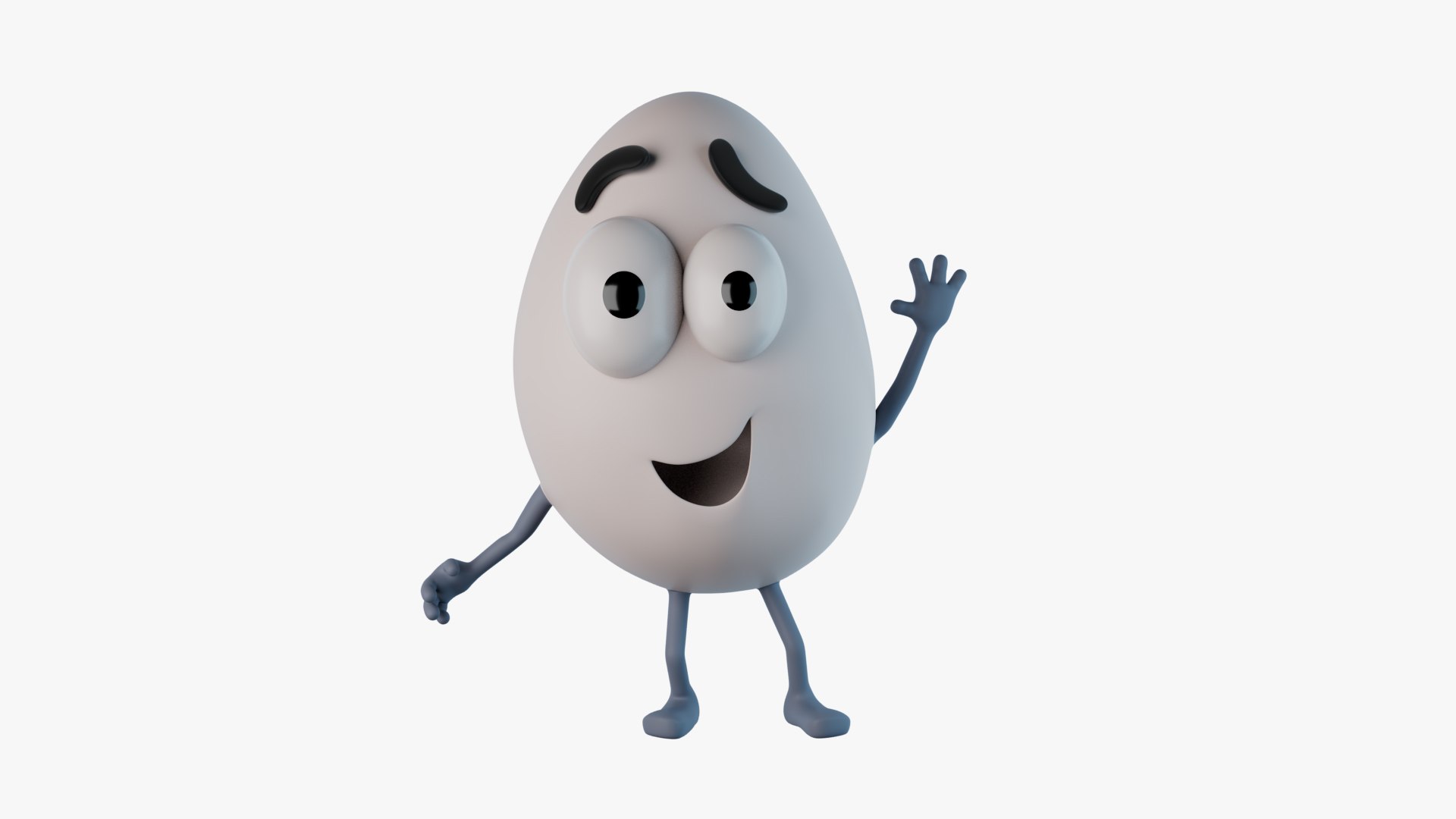 Eggu Rigged Cartoon Character Model - TurboSquid 2118725
