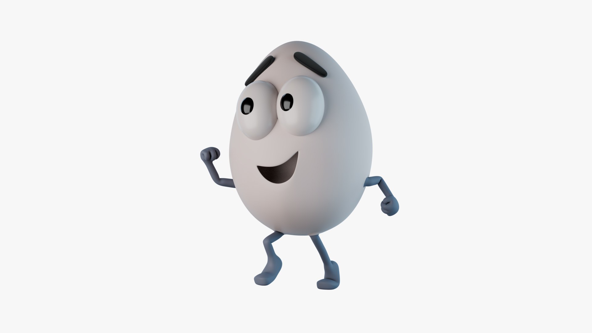 Eggu Rigged Cartoon Character Model - TurboSquid 2118725