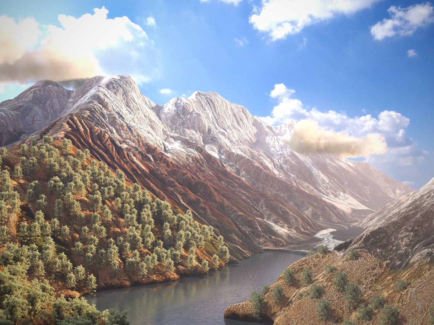 Mountain Landscape 3D Model - TurboSquid 2147409