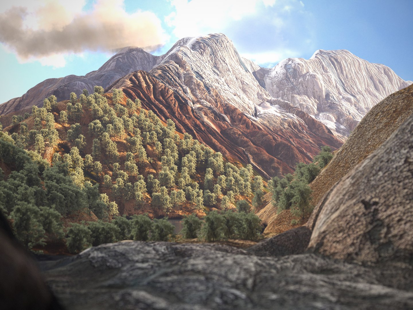 Mountain Landscape 3D Model - TurboSquid 2147409
